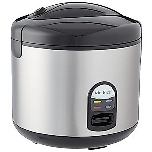 10 Cups Rice Cooker with Stainless Body