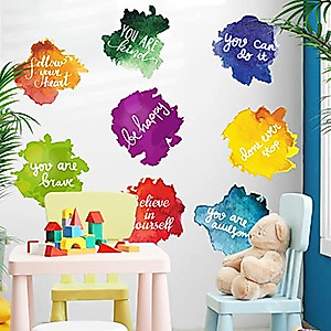 Inspirational Quotes Wall Decals, Kids Room Paint Graffiti Vinyl Wall Art Stickers, Motivational Saying Wall Sticker Classroom Decor, Colorful Wall Decals for Daycare Nursery Bedroom Playroom