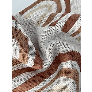 COCOAbi Baby Blanket in Retro Rainbow | 100% Cotton Knit | Naturally Soft for Babies | Boho Colors & Pattern | Gentle Cotton Blanket | Eco-Friendly Material | Beautiful Baby Gift | 32” x 38”