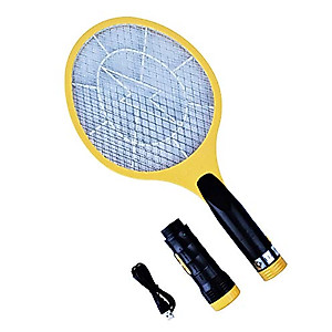 Beastron Bug Zapper, Electric Fly 3000, Yellow Large Size Killer Racket with USB Charging, 1 Pack （Upgraded）