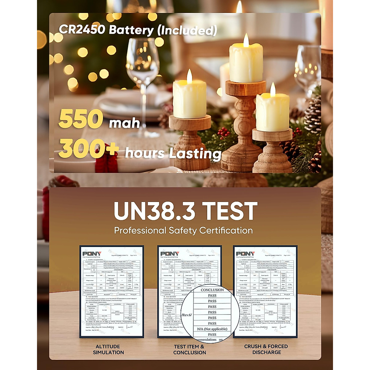 Homemory 12Pack 2" x 2" Timer Remote Control Flameless Votive Candles, Realistic Battery Operated Candles, 3D Wick Electric Fake Candles for Christmas, Wedding, Home Decorations