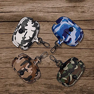 Cover for wf-1000xm4 Cases, Camo Fashion Premium Leather Business Folio Cover for Sony wf-1000xm4