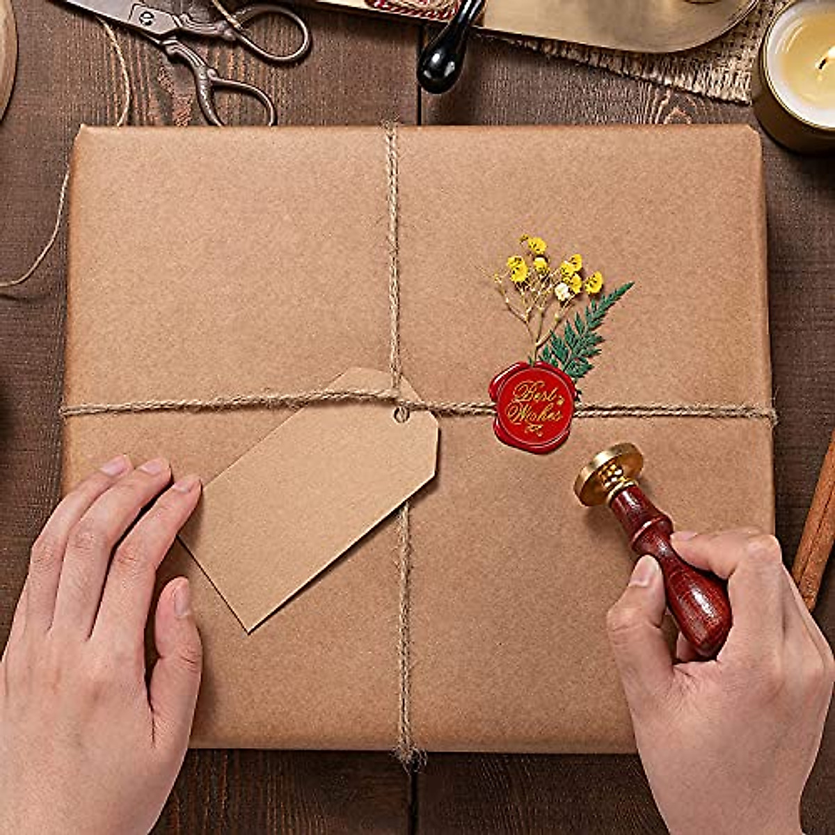 YIPLED Sealing Wax Kit, 728 Pcs Wax Seal Stamp Kit with 24 Color Wax Seal Beads, 2 Pens, Wax Seal Warmer, Wax Stamp Spoon and Candles for Gift & Envelope Sealing, Wedding Invitation