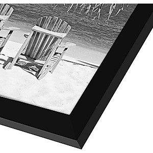 Americanflat 13x19 Picture Frame with Shatter-Resistant Glass - Gallery Style Frame with Engineered Wood - Signature Collection - Photo Frame for Wall Display - Black