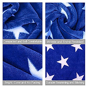 JML Throw Blankets for Couch, Fleece Throw Blanket 2 Pack - Soft Warm, Lightweight Plush Throw Blanket for Shawls and Wraps,Bed, Sofa, Chair, Travel, All Season Use, 50"x60", Star