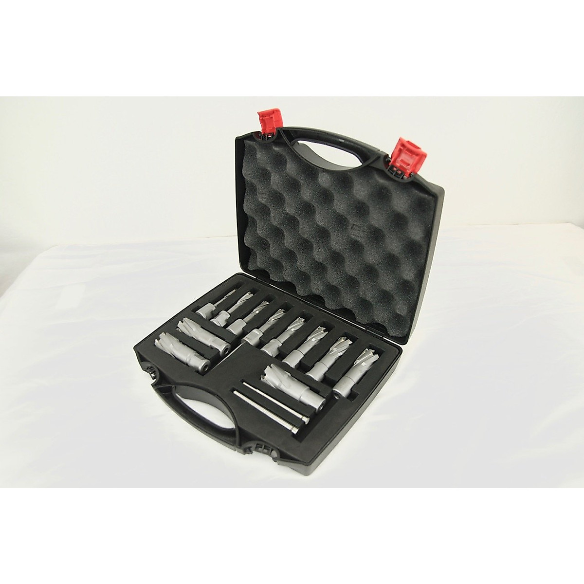 BLUEROCK 13 Piece 1-3/8" Depth Tungsten Carbide Tip (TCT) Annular Cutter Set of 11 for Magnetic Drill