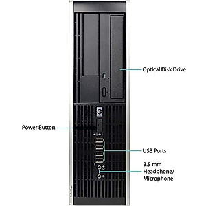 HP Compaq 8200 Elite SFF Core i3-2100 3.1 GHz 8GB DDR3 Ram 250GB Hard Drive Windows 10 (Renewed)
