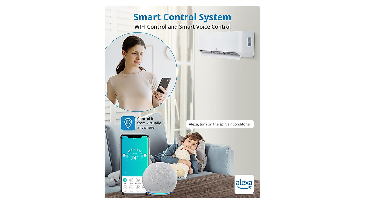 ACONEE 24,000 BTU Ductless Mini Split AC & Heater System
