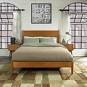 Crosley Furniture KF725001AC Landon Platform Bed and Headboard, Queen, Acorn