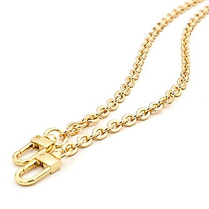 Oval Purse Chain Flat Gold Light Weight Crossbody Shoulder Strap Polished - (48" / 120cm)