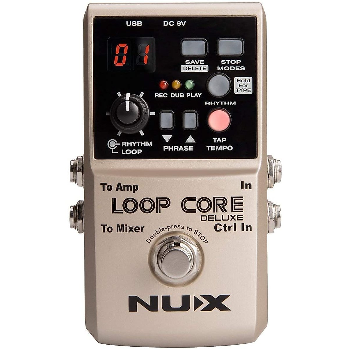 NUX Loop Core Deluxe Pedal Bundle with 2 Patch Cables, 2 Instrument Cables, 9V Power Supply and Daisy Chain