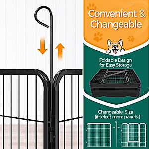 Yaheetech Dog Playpen Outdoor, Indoor Pen for Large/Medium/Small Dogs Animals Portable Playpen for RV Camping Garden Yard 32" Height 16 Panels