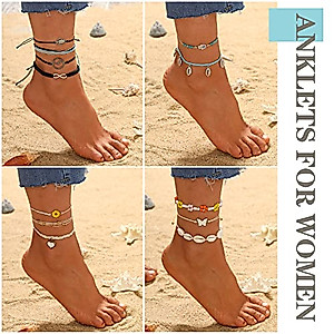 YEEZII 20 Pieces String Bracelets for Women Teen Girls, Boho Waterproof Adjustable Evil Eye Bracelets Pack, Cute Mexican Handmade Friendship Bracelets Preppy Jewelry