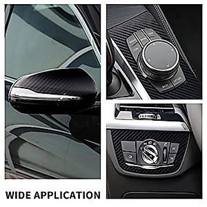 HTVRONT Black Carbon Fiber Vinyl Wrap, 1.5FT x 5FT 3D Carbon Fiber Wrap for Cars, Matte Black Automotive Vinyl Wraps