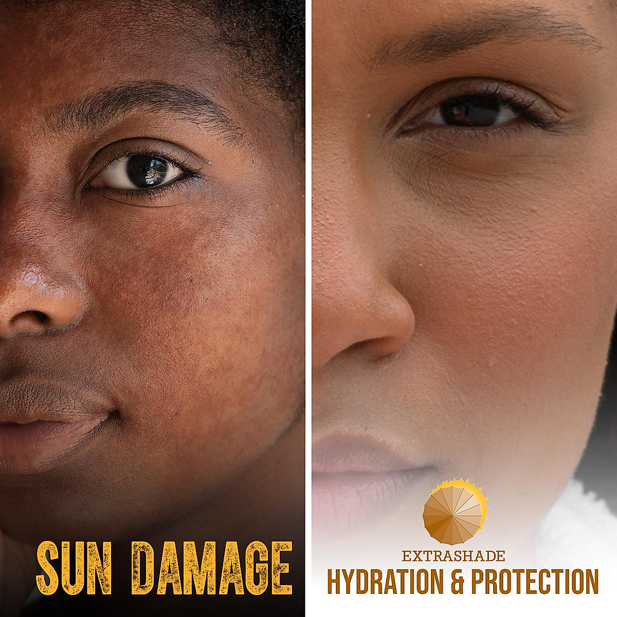 EXTRASHADE Premium Hydro Boost Black People Sunscreen for Melanin Rich, Dark, and Black skin, No White Cast, Non Greasy, Oil Free, Broad Spectrum UVA/UVB SPF 30, Daily Sun Protection (3 FL Oz)