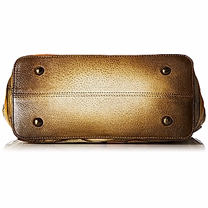 Anna by Anuschka Women’s Hand Painted Genuine Leather Small Convertible Tote - Floral Paradise Tan