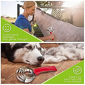 ZHYYLFF 2pack Double-Sided Stainless Steel Curry Comb for Horse—Curry comb—Horse Brushes for Grooming—Horse Curry Comb for Cleaning the Hair and Dirt of Horses, Cattle and Dogs.