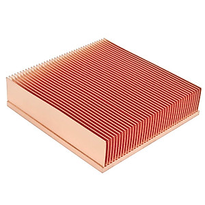 DIY Pure Copper Skiving Fin Heatsink 80x80x20mm / 3.15x3.15x0.79 inches for Electronic Chip LED Cooling