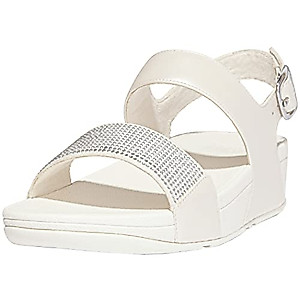 FitFlop Women's Lulu Crystal Embellished Back-Strap Sandals Cream 8