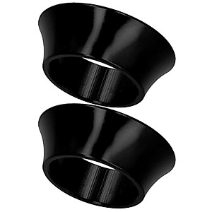 Dilwe 2Pcs 15mm Taper Washer CNC Aluminum Alloy Front Fork Tapered Spindle Spacer Round(Black) and Spare Parts