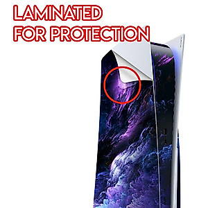 ITS A SKIN Skins Compatible with Sony Playstation 5 Console Disc Edition - Protective Decal Overlay stickers wrap cover - purple storm clouds