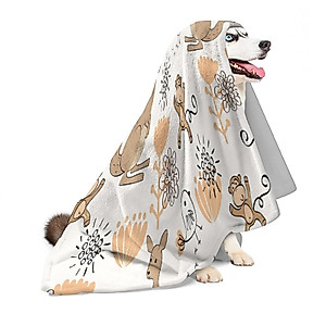 AuHomea Kangaroo and Monkey Throw Blanket Blankets Queen Size for Teens Soft Blankets 50x 60 Inch for Sofa Couch Bed