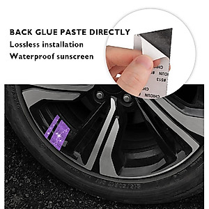 8Pcs Bling Wheel Rim Decals,Rhinestone Reflective Stickers Car Decorations,Self-Adhesive Universal Tire Rim Stickers for 16-21 Inch Wheels Tire Rim(Purple)