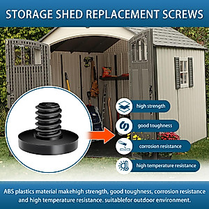 8 Pcs Storage Shed Bolts for Suncast/Craftsmen Resin Storage Shed Replacement Bolts (Black)