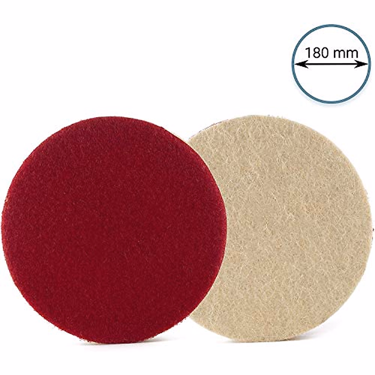 Glass Polish 11035 Dense Felt Polishing Pad, Low and High Speed Buffing Wheel | Ø 7 inch