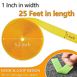 6 Rolls 150 Feet Carpet Marker Strips Nylon Carpet Strips for Teachers and Social Distancing (Vivid Color)