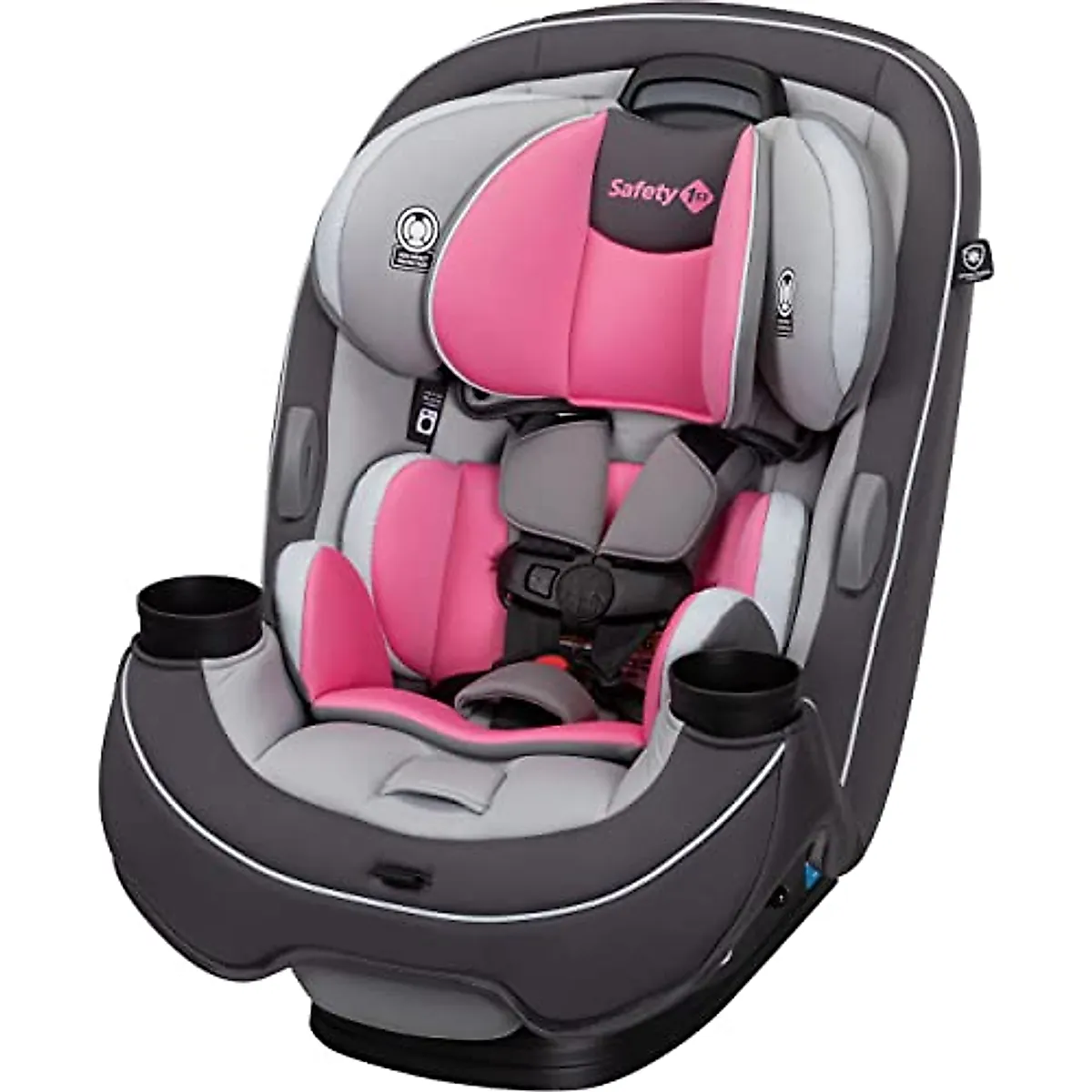 Safety 1st Grow and Go All-in-One Slim Convertible Car Seat, Rear Facing, 5-40 lbs, Forward Facing (30–65 lbs), High Back Booster Seat 40-100 pounds, Carbon Rose
