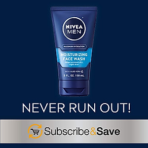 Nivea Men Maximum Hydration Moisturizing Face Wash with Aloe Vera, 5 Fl Oz Tube