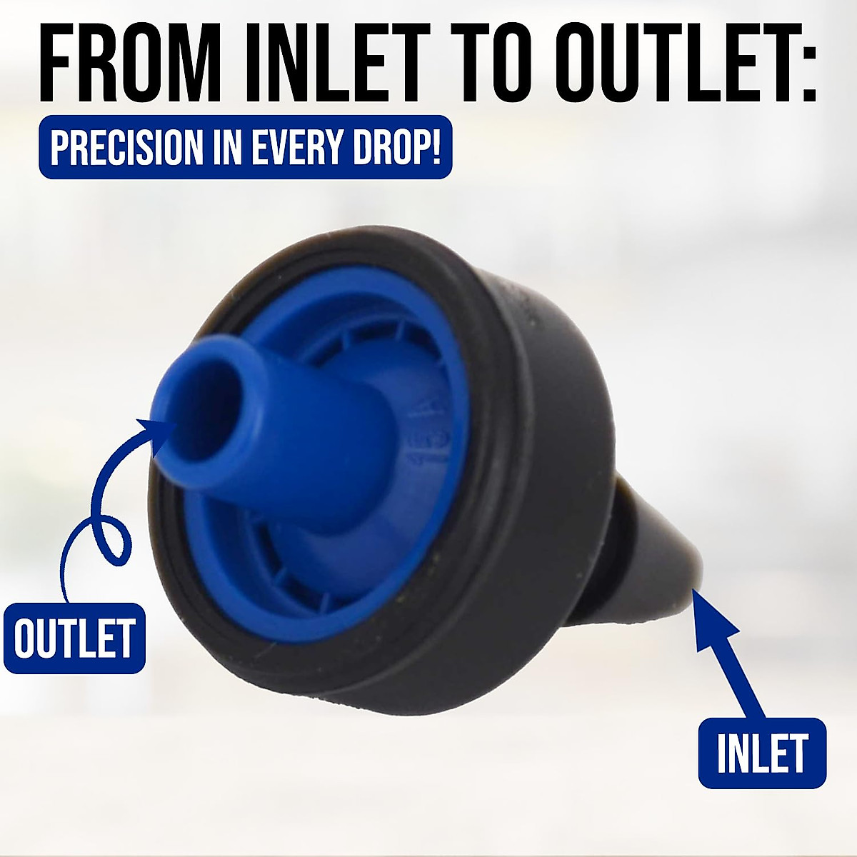 DripRack WHERE EVERY DROP MATTERS... Pressure Compensating Drippers (Pack of 100) - 2L/h Flow Rate by- Ideal for Home Gardens, Orchards, and Greenhouses