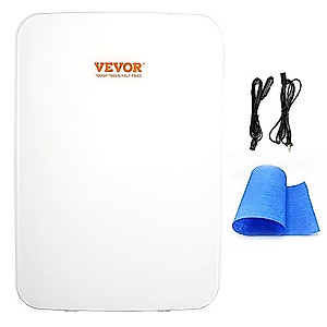 VEVOR Mini Fridge 10L/12 Can Luxury Skin Care Refrigerator, Small Beverage Cooling for Bedroom Office Dorm Car Travel AC/DC Cooler & Heat for Foods, Drink, Breast Milk Storage & Chill, White