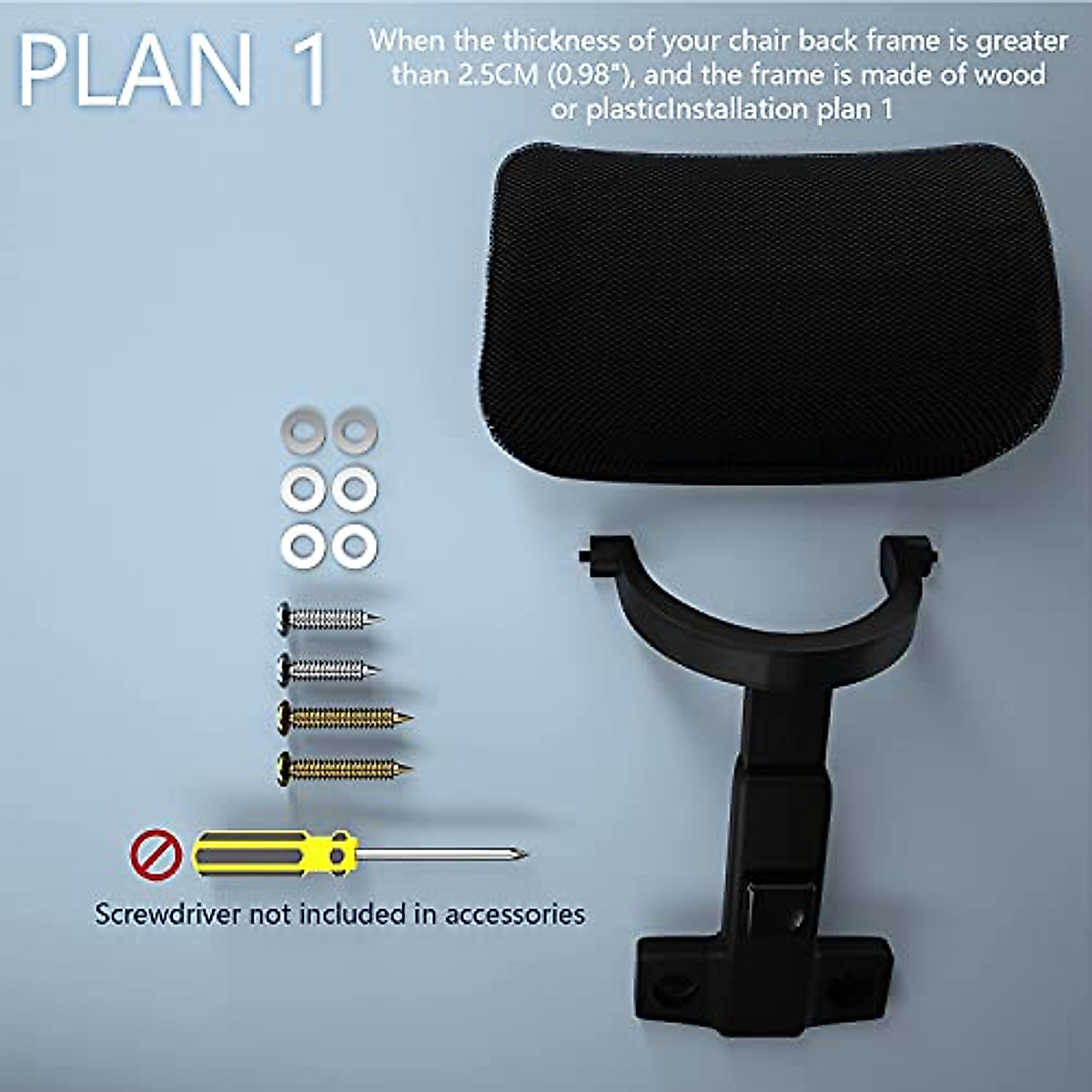 Starswirl Chair Head-Rest Attachment,Black Mesh & Elastic Sponge & Nylon Frame | ONLY - Chair Not Included