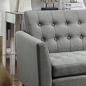 Rosevera Alderbrook Loveseat Long para Sala Love Seats Furniture Sofa in a Box Small Area Couches for Living Room, Standard, Light Grey