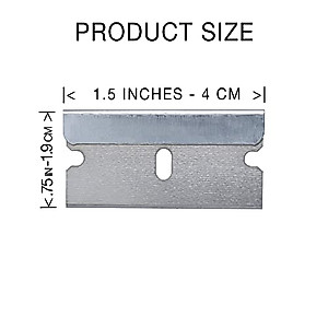 Single Edge Razor Blade 10 Pack - Straight Edge Razor - Ten Super Sharp Flat Blades in Convenient Storage Dispenser - Heavy Duty SK5 Oven Scraper Razor Tool Refills - Single Sided Blade - Easy Install