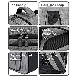 Rockland Slim Pro USB Laptop Backpack, Grey, Large