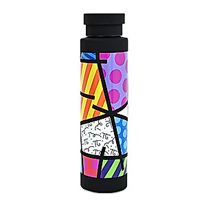 BRITTO Romero 25oz Insulated Water Bottle, Stainless Steel, Colorful Landscape - Black'