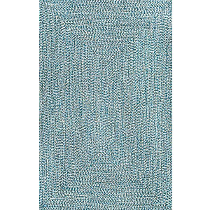 nuLOOM Wynn Braided Indoor/Outdoor Accent Rug, 3x5, Aqua