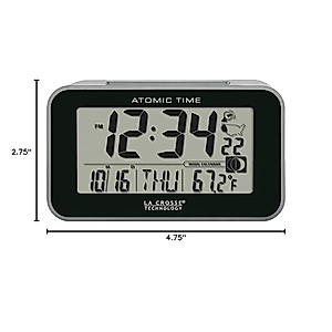 La Crosse Technology 617-1270 Atomic LCD Alarm Clock