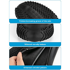 Zbyoujer Waterproof Rain Shoe Covers, Silicone Overshoes with Zipper Non-slip Galoshes for Men and Women