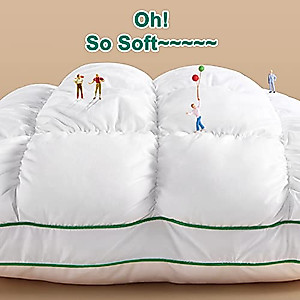 YOUR MOON Fluffy Support Bed Pillow Queen Size, Super Soft Premium Down-Alternative Filling for Sleeping, Luxury Hotel Quality Bed Pillows for Side Sleeper (White)