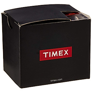 Timex Men's Expedition Scout 40mm Watch – Black Case Black Dial with Brown Leather Strap
