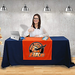 BannerBuzz Custom Table Runner Cloth, for Business, Trade Shows, Exhibitions, Events, Advertising (36" W x 90" H)