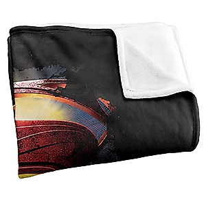 Superman Man of Steel Grungy Shield Silky Touch Super Soft Throw Blanket 36" x 58",Grungy Shield