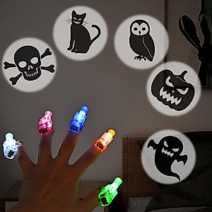 Halloween Party Favors, 40 PCS LED Finger Projector Lights, Halloween Toys for Kids Girls Boys, Glow in The Dark Toys Bulk for Halloween Party Favors Supplies Classroom Prizes Trick or Treat Gifts
