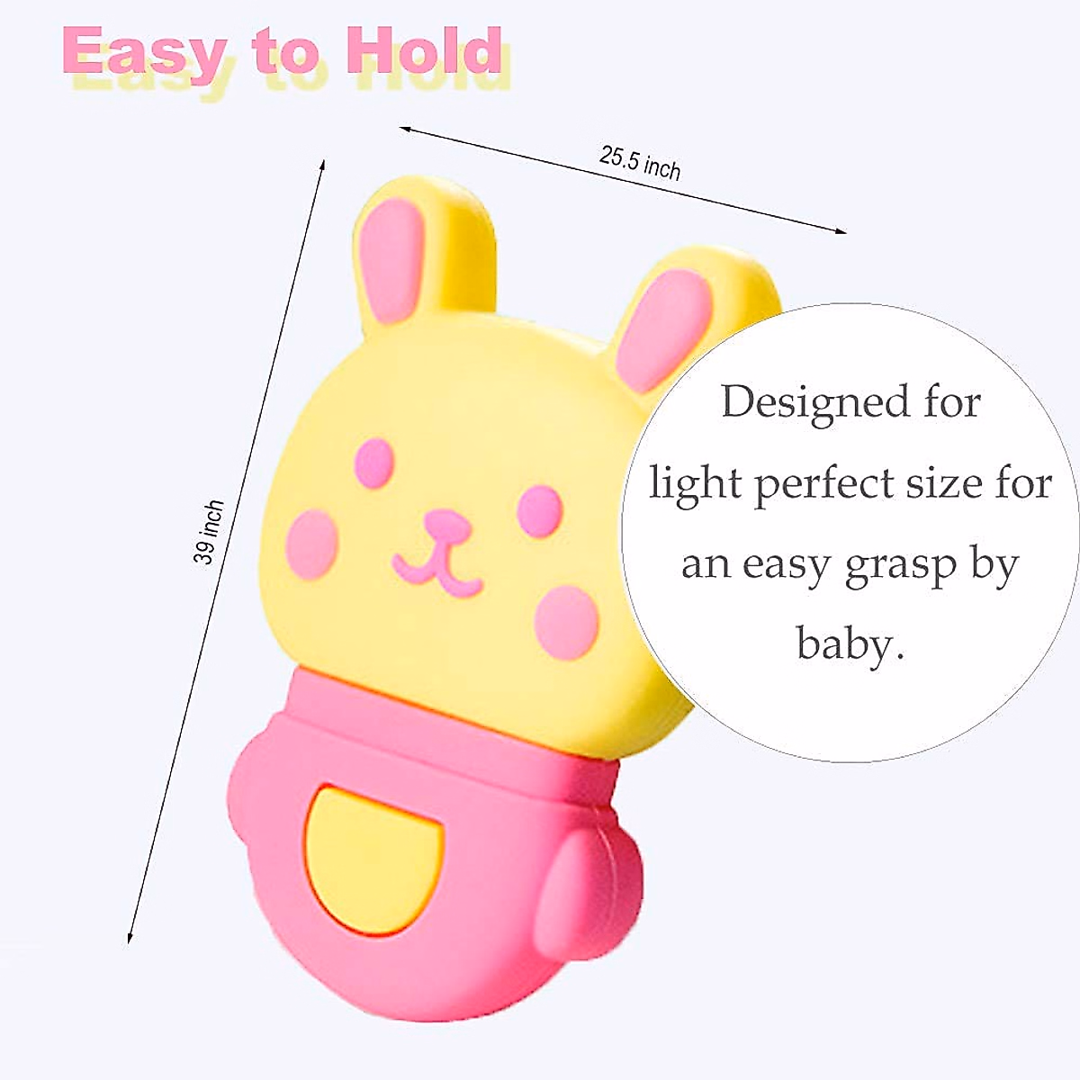 Baby Teething Toys, Caromolly Vibrating Teether Toy, Teether Toys for Babies 0-12 Months, Electric Soothing Teether for Sensory Exploration and Teething Relief, Cute Cartoon Shape, BPA-Free