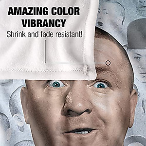 Trevco Three Stooges Curly Heads Silky Touch Super Soft Throw Blanket 36" x 58"