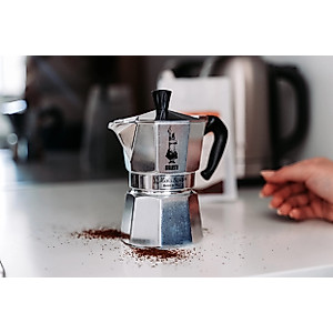 Bialetti Express Moka Pot, 6 -Cup & Coffee, Aluminum Silver
